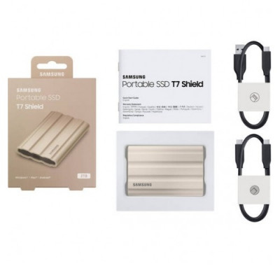 Ổ cứng di động SSD SamsungT7 Shield portable 1TB màu be